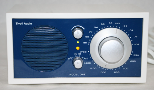 Tivoli Audio Henry Kloss Model One AM/FM Radio Station Aux White Blue ...