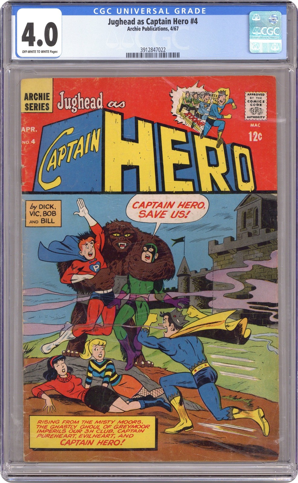 Jughead as Captain Hero #4 CGC 4.0 1967 3912847022 | eBay