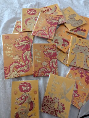 USA 6 Various Golden Vietnamese Lunar New Year Dragon Lucky Li Xi ...