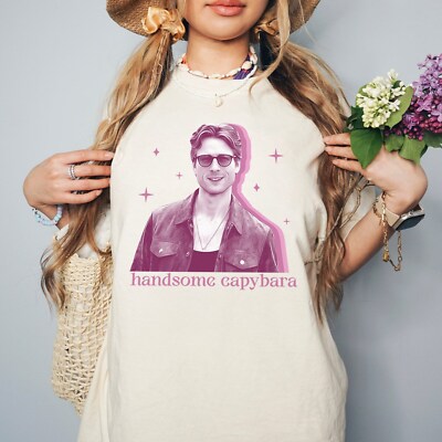 Glen Powell T-Shirt, Handsome Capybara Tee, Glen Powell Fan Gift ...