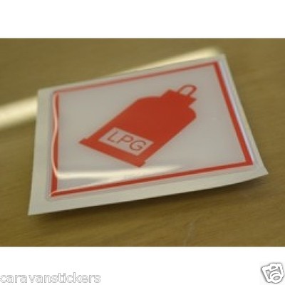 LPG - (RESIN DOMED) - Caravan Motorhome Gas Locker Sticker Decal ...