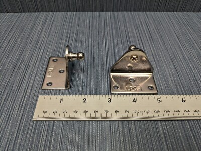 2 x Marine Boat Stainless Steel Strut OUTSIDE Angle Bracket Spring ...