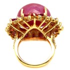 Gemstone Heated Red Ruby & White Zircon Jewelry Ring 925 Silver Size 7. ...