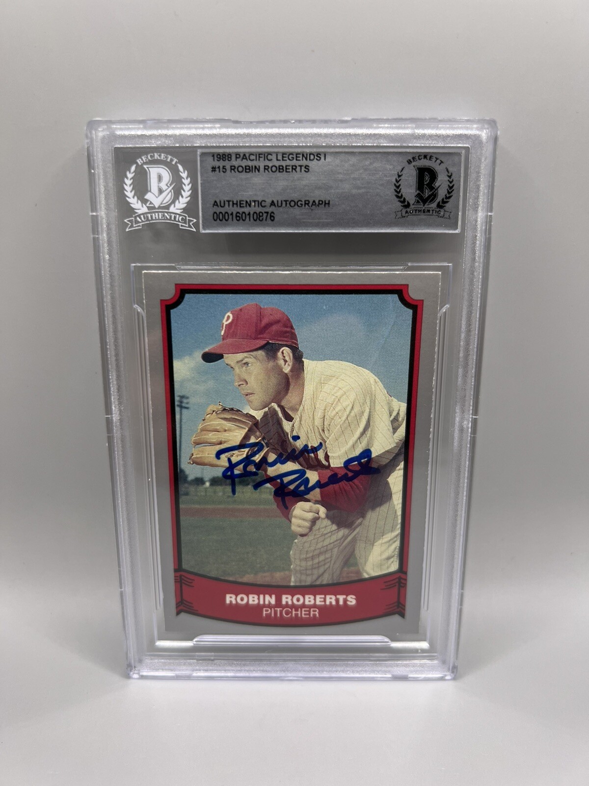 Robin Roberts Signed 1988 Pacific Legends #15 Card Beckett Auto | eBay