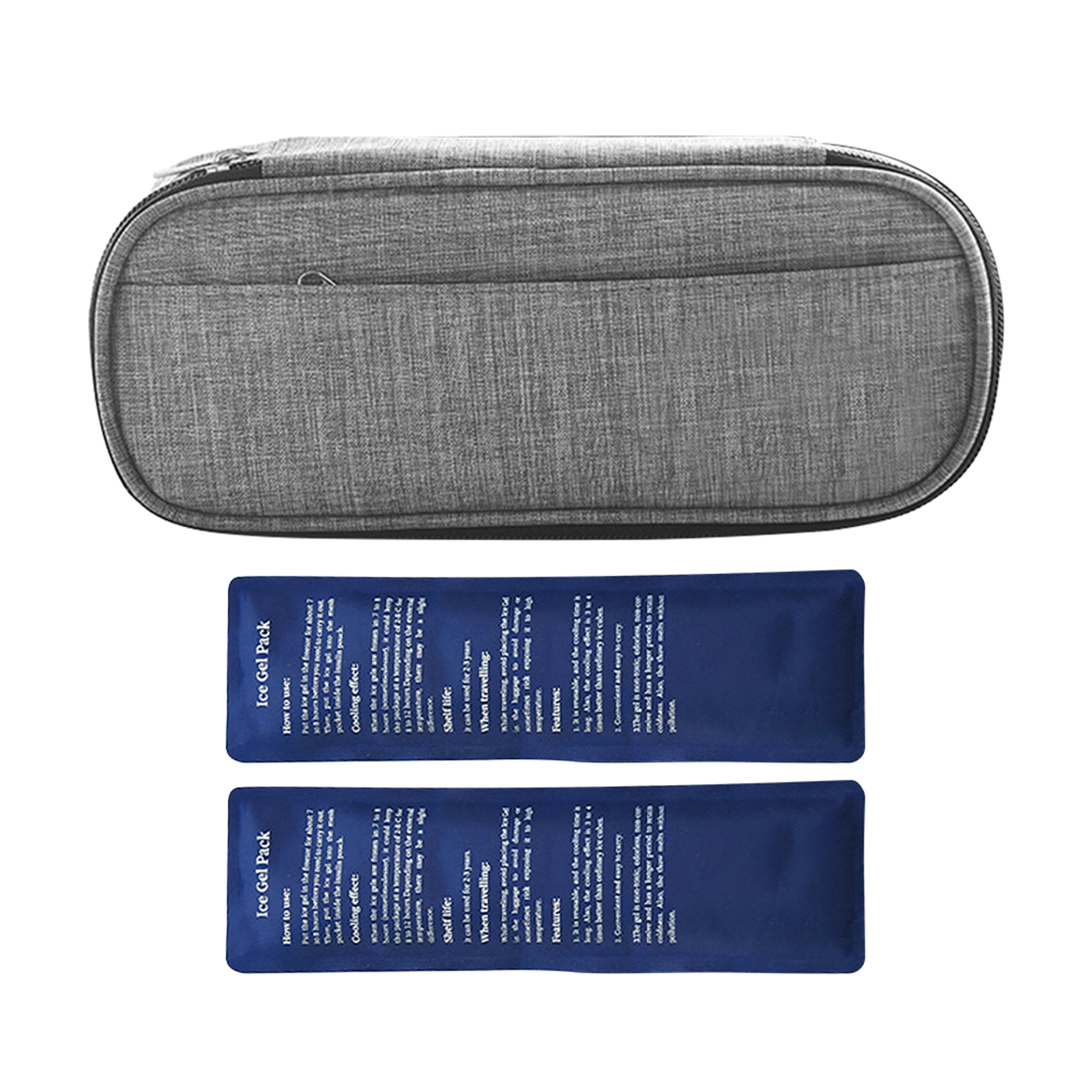 With 2 Ice Packs Oxford Cloth Solid Medical Cooler Bag Portable For ...