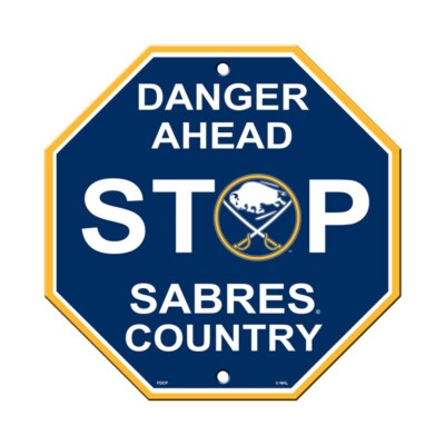 Buffalo Sabres Sign 12x12 Plastic Stop Style | eBay