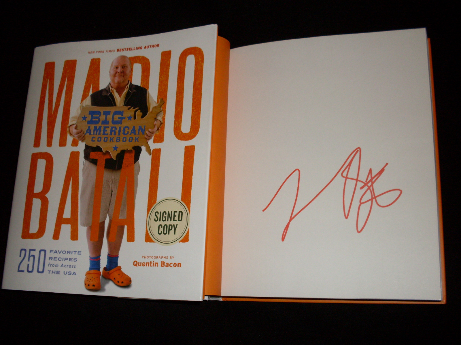 Mario Batali signed Big American Cookbook 1st print HC book 250 recipes ...
