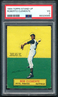 Roberto Clemente 1964 Topps Stand-Up PSA 3 Baseball Card Vintage Graded ...