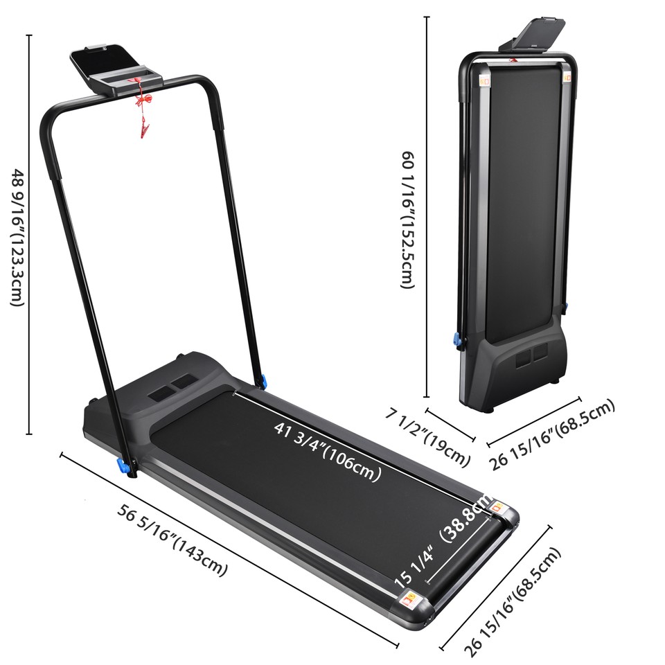 1.5HP Compact Folding Electric Treadmill Motorized Running Machine Gym ...