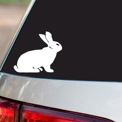 Rabbit sticker All size regular & Chrome Mirror Vinyl Colors | eBay