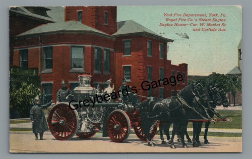Firefighting Royal Fire Co Steam Engine YORK PA County Pennsylvania ...