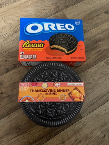 Thanksgiving Inspired Oreos Plus 1 box of Oreo Reeses and Oreo metal ...
