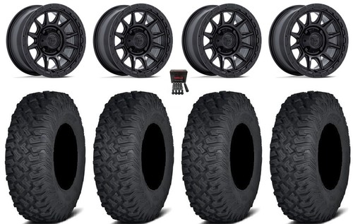 Fuel Piston 15" Wheels Black +10mm 30" Coyote Tires Textron Wildcat XX ...