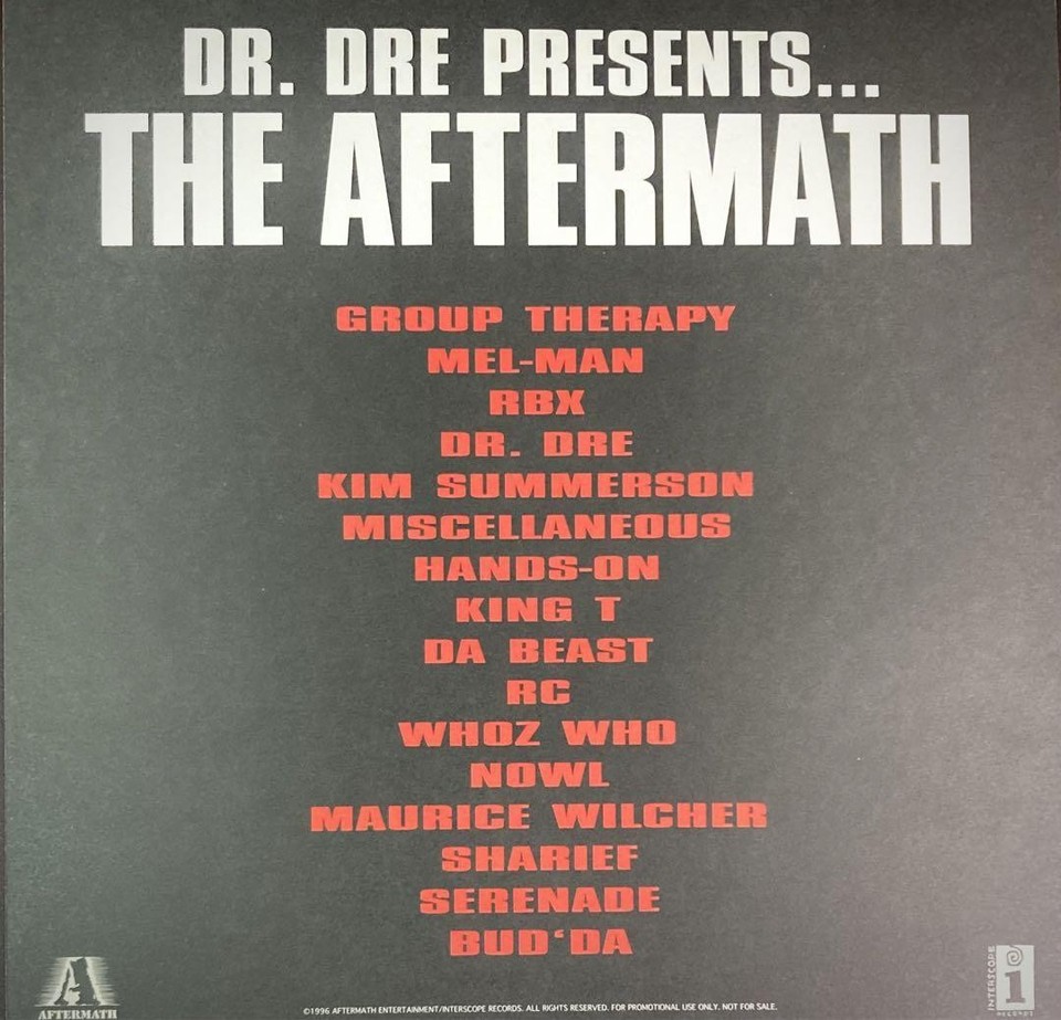 Dr. Dre - The Aftermath Official Promo Poster 1990s G-Rap Hip Hop ...