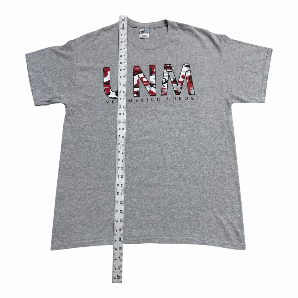 University New Mexico Lobos T-Shirt Mens Large Y2k Camo UNM Letters ...
