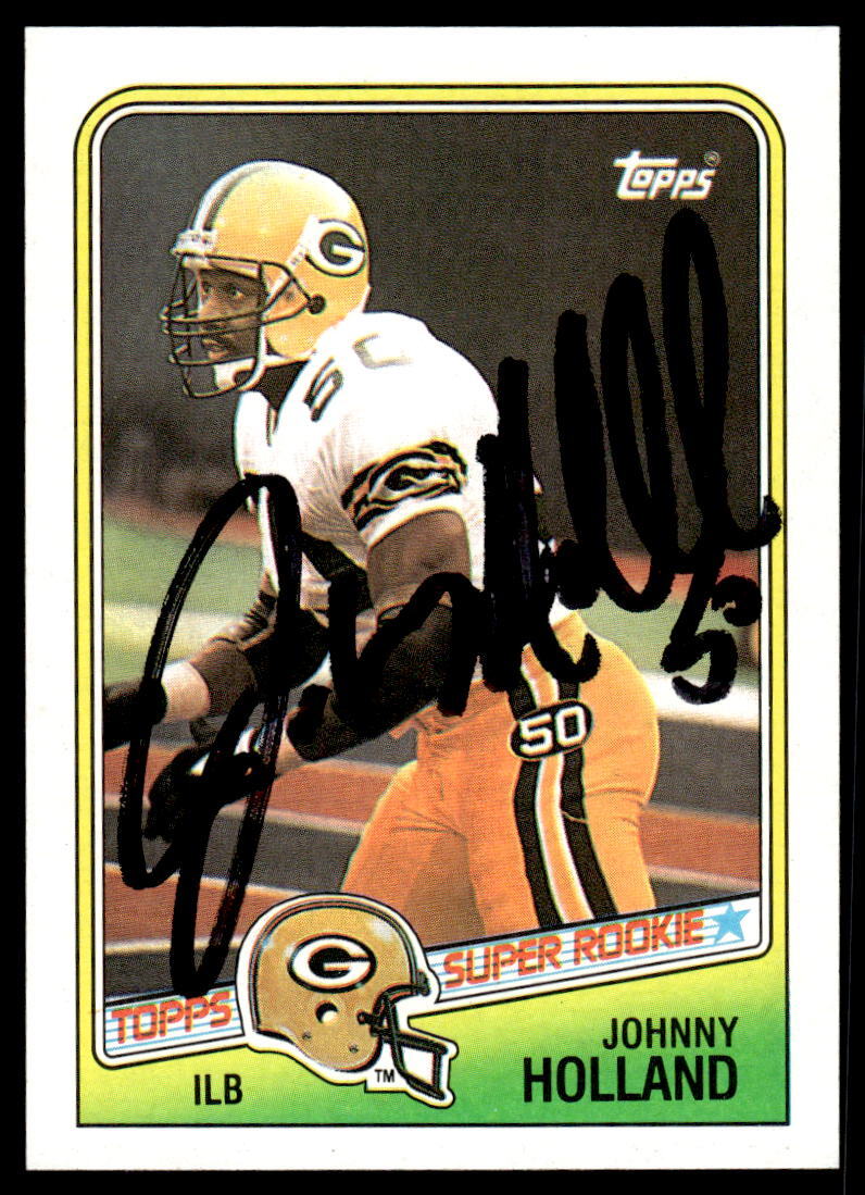 Johnny Holland Signed GREEN BAY PACKERS Card 1988 Topps | eBay