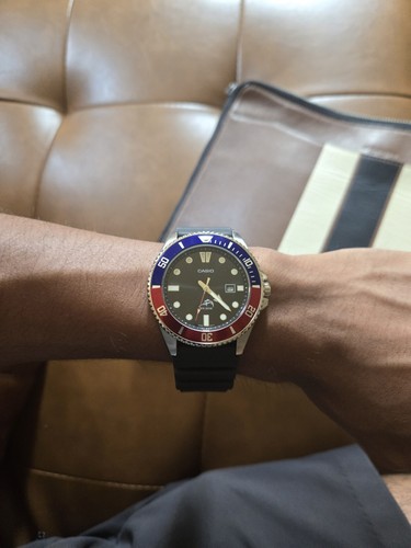 Mens Casio Marlin Duro Pepsi Diver Watch | eBay