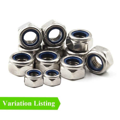 Nylon Insert Steel Locking Nuts Nyloc, Standard Metric Pitch for Set ...