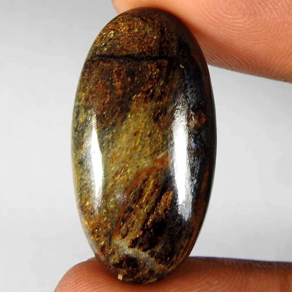 24.05 Ct Natural Golden Bronzite Oval Cabochon 28x15x5 Loose Gemstone ...