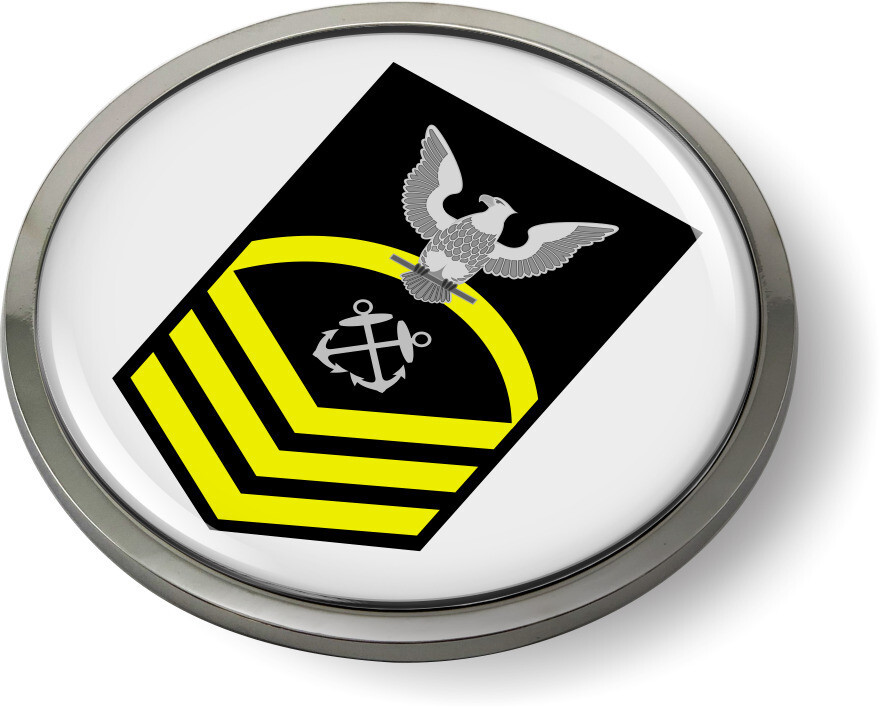 U.S. Navy Enlisted Ranks & Insignias, Emblems, Car Stickers CHROME ...