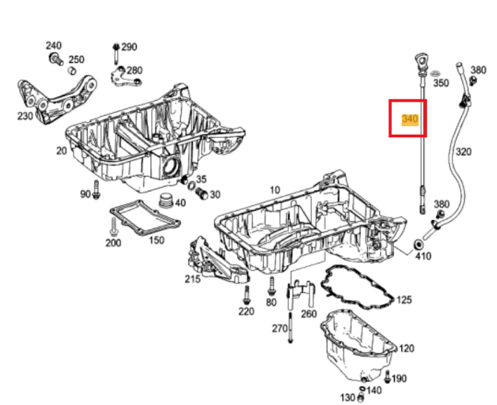 New Genuine Mercedes Benz GLS X166 4MATIC Engine Oil Dipstick ...