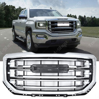 2016 2017 2018 GMC SIERRA 1500 SLT FRONT GRILLE CHROME OEM 23249733 ...