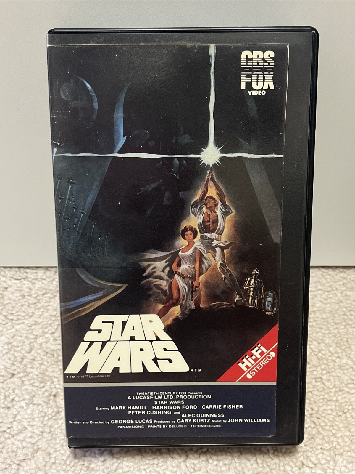 Vintage Star Wars CBS FOX Red Label VHS Trilogy Tapes Hi-Fi 1984-1986 ...