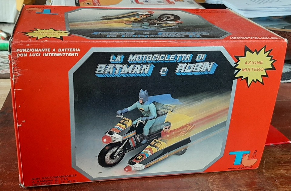 Extremely Rare Italian version 1970's Motorized Batman & Robin ...