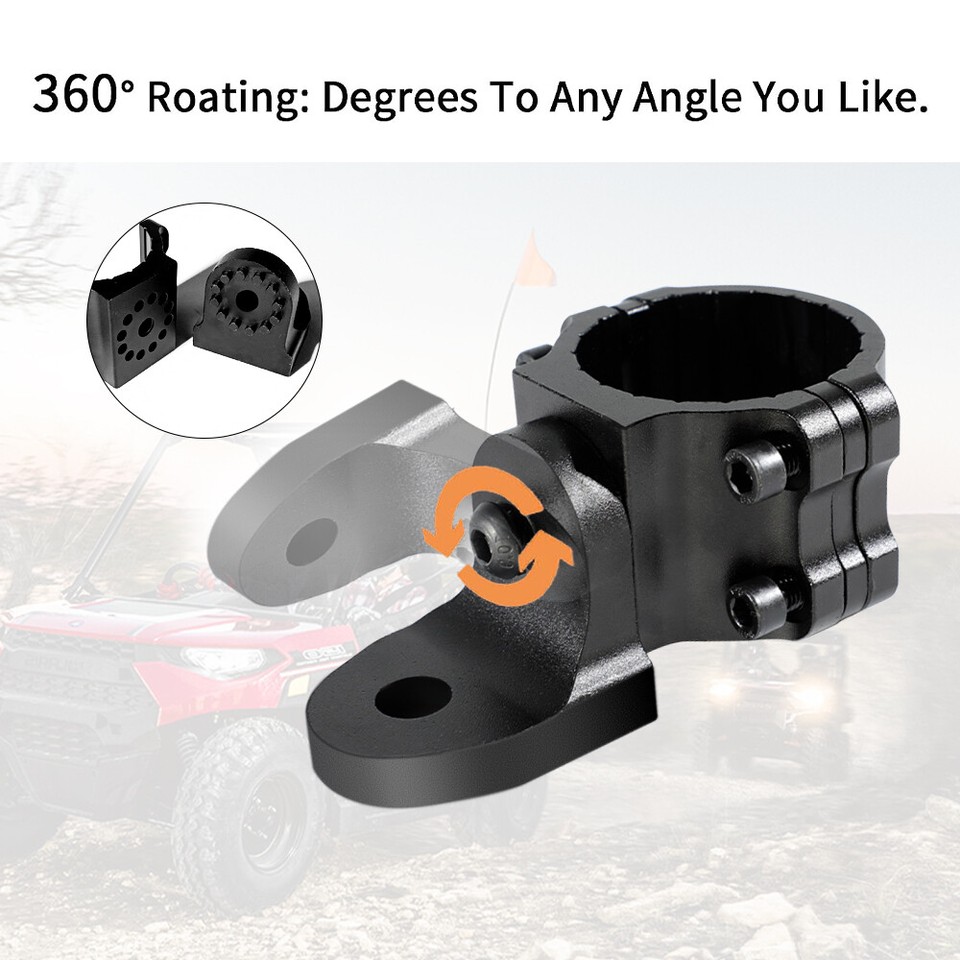 1pc Mount Bracket For UTV ATV RZR 4WD LED Whip Light Bar 1.75" to 2 ...