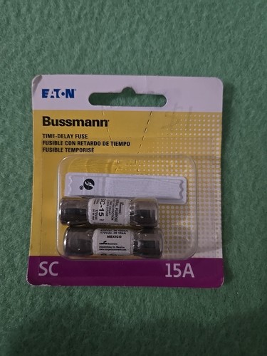 Bussman Time-Delay Fuses BP/SC-15 15 Amp (2 Fuses) | eBay