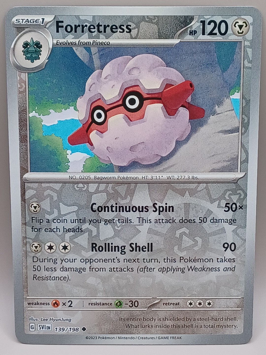 139/198 Forretress Reverse Holo Uncommon Scarlet and Violet Pokemon TCG ...