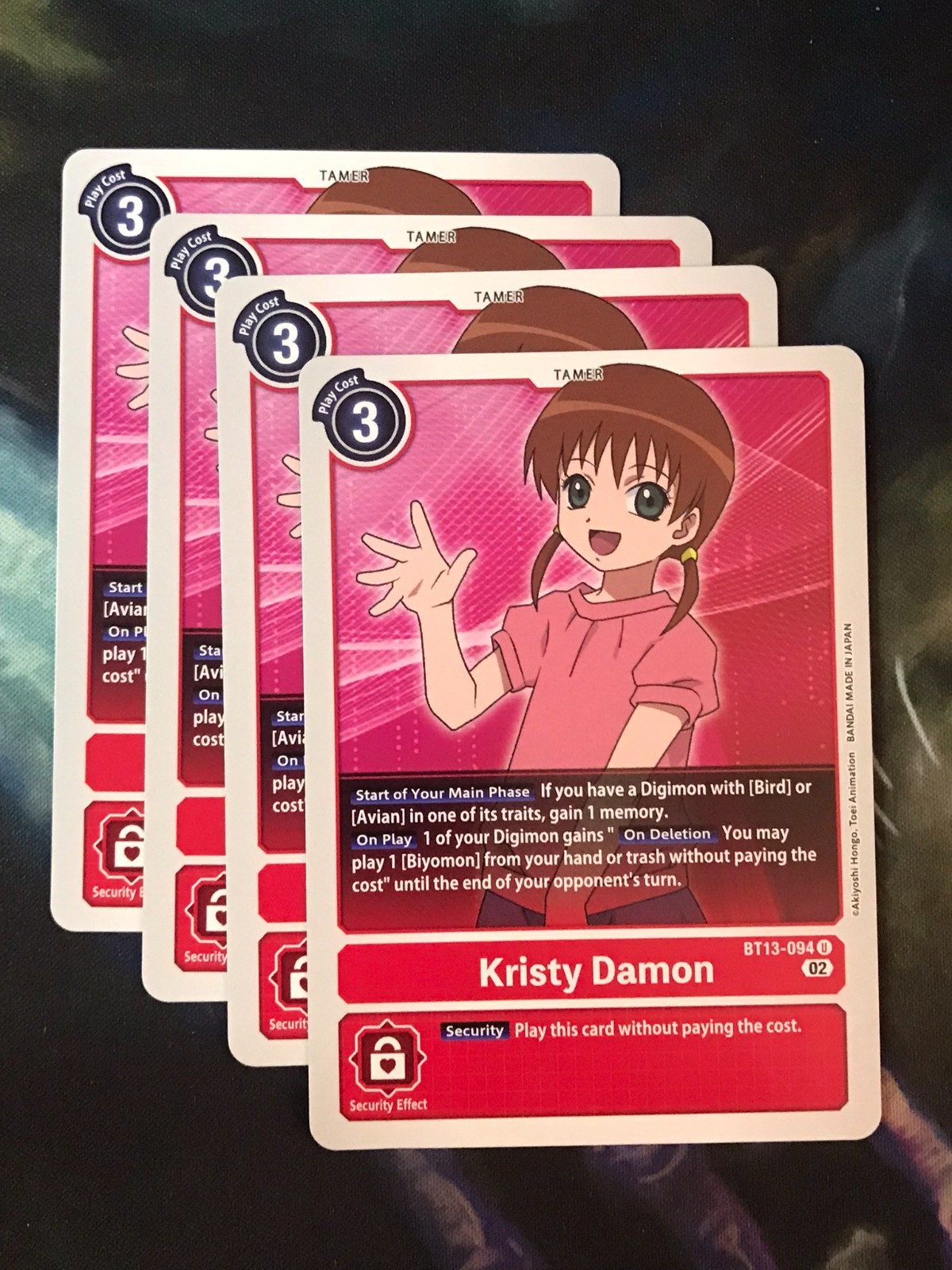4x Kristy Damon BT13-094 U (Playset) Digimon CCG | Versus Royal Knights ...