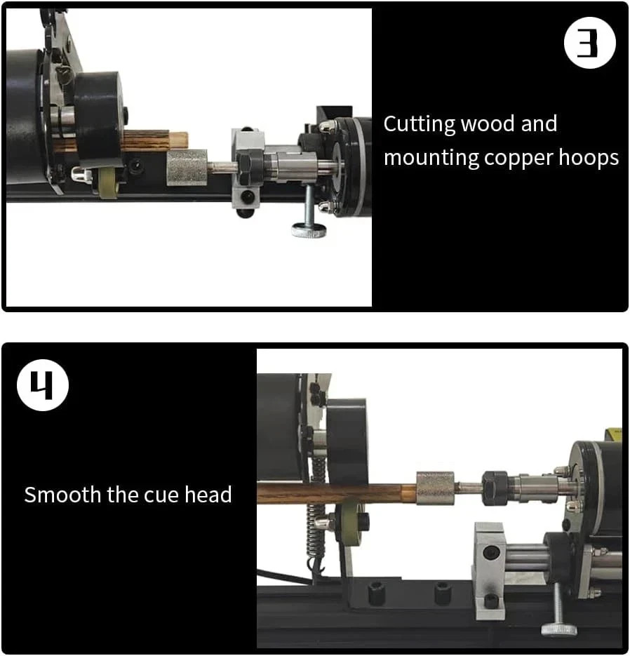 Pool Cue Lathe Players Pool Cue Repair Kit 7 in 1 Billiard Cue Stick ...
