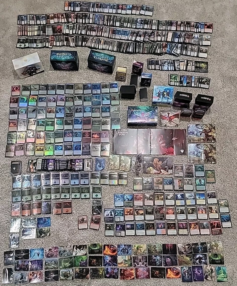 Big Magic The Gathering Collection Large Lot Mixed Holos Gold Stamp ...