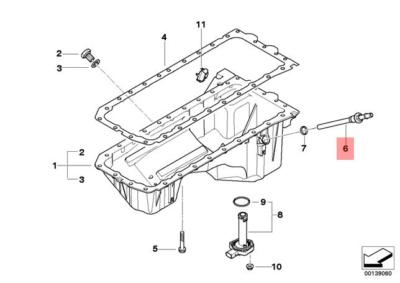 Genuine BMW E60 E61 E63 E64 E65 E66 Engine Oil Return Tube OEM ...