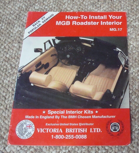 How to Install your MGB Roadster Interior. Victoria British MG ...