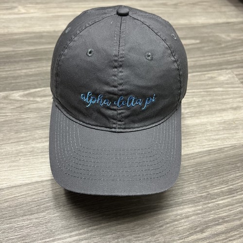 ADPi Alpha Delta Pi Hat Baseball Cap Gray Baby Light Blue Greek ...