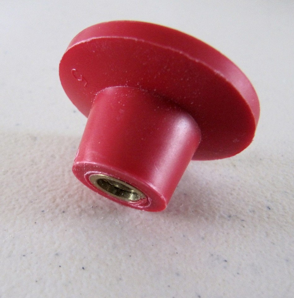 Dimco Gray Push Pull Knob, Red Thermoplastic 1/4-20 x 7/16 Insert, Package of 5 | eBay