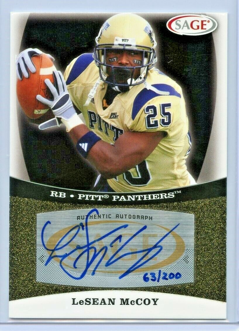 LeSean McCoy 2009 SAGE Hit GOLD Foil Parallel Autograph /200 Rookie 💎 ...