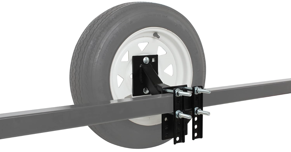 Boat Trailer Spare Tire Carrier Raised Angled Cargo Mount, Black Wheel ...