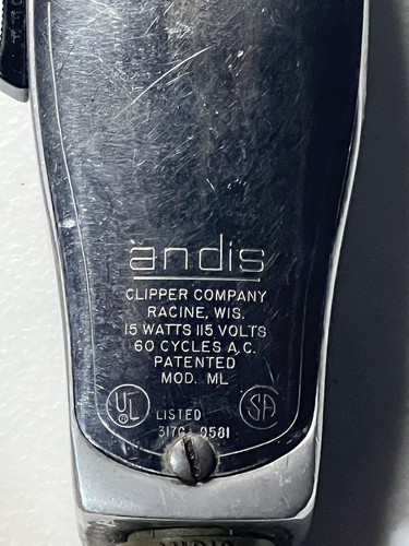 Vintage Andis Master MODEL ML Adjustable Blade 115 Volt Clipper | eBay
