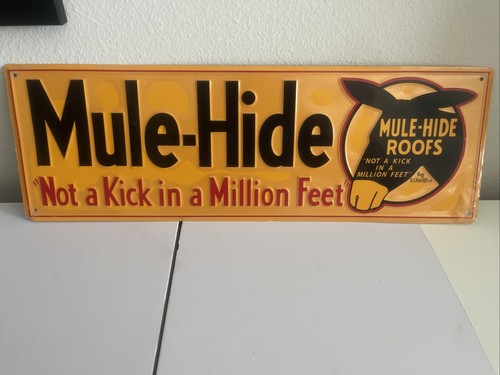 Mule Hide Roofs 8" x 24" Metal Sign | eBay