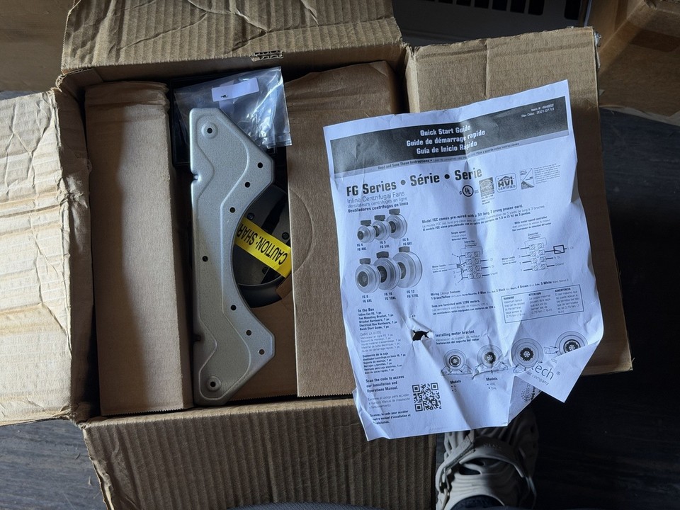 Fantech FG Series Round Inline Exhaust Fan, 4" Duct (150 CFM) - 40403 ...