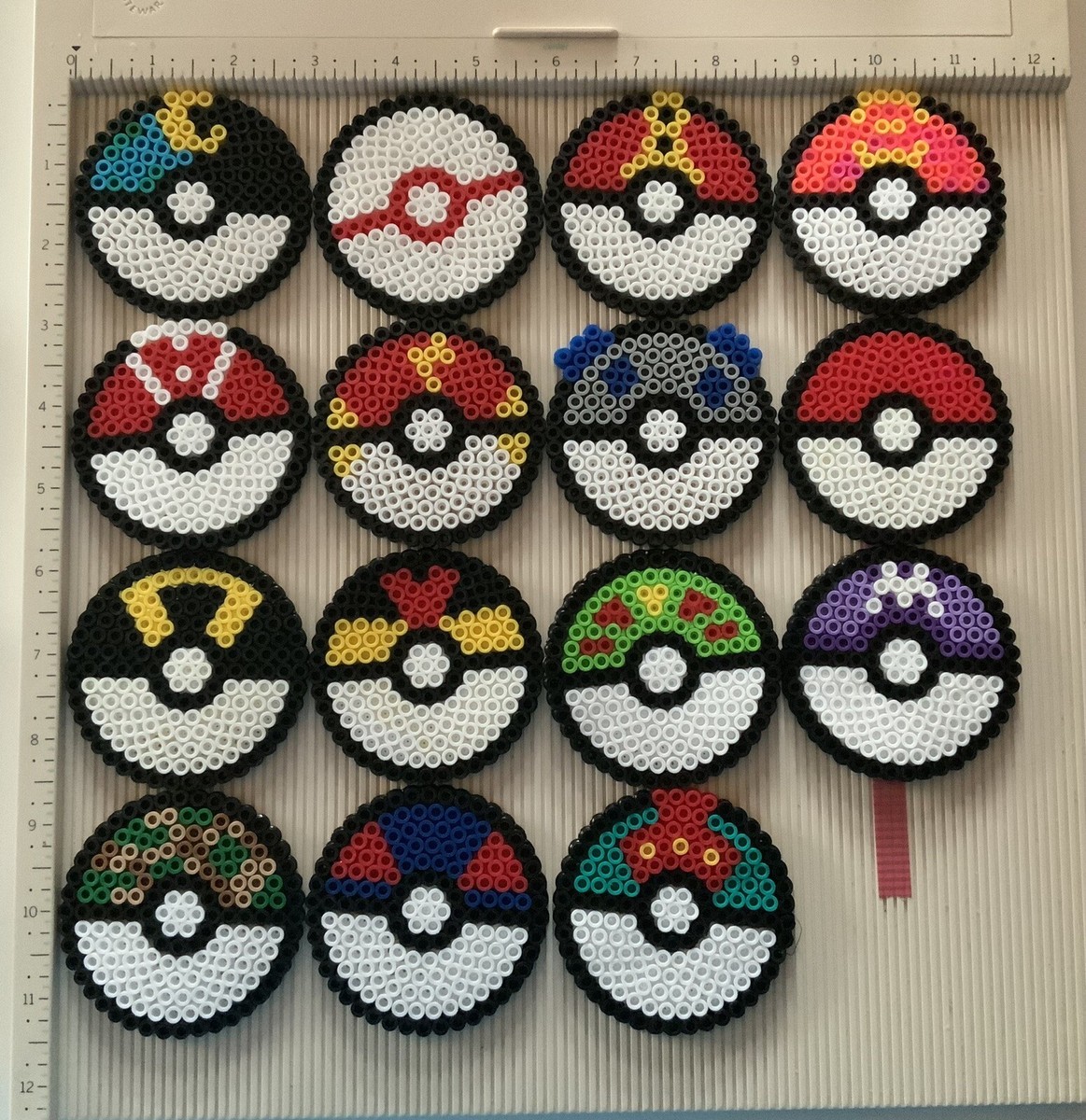 Pokemon Ball Perler Beads Patterns Poke Ball Bow Perler Bead Pattern