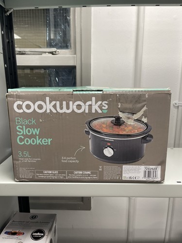 Cookworks 3.5L kitchen Electric Slow Cooker Removable Ceramic Bowl Oval ...