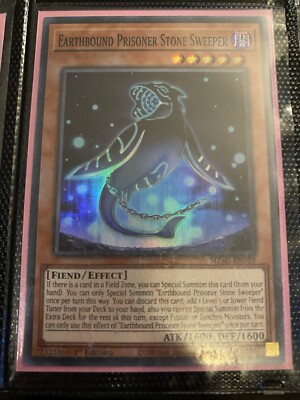 YuGiOh Earthbound Prisoner Stone Sweeper Super Rare 1st Edition MZMI ...