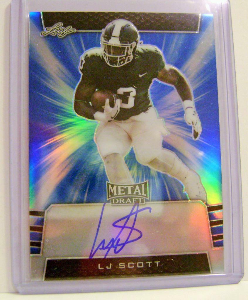 LJ SCOTT ROOKIE CARD /35 AUTO BLUE LEAF METAL DRAFT 2019 | eBay