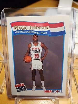 MAGIC JOHNSON 1991 NBA HOOPS 1992 USA BASKETBALL TEAM CARD #54 MINT | eBay