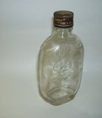 Old Quaker Embossed Whiskey Bottle with Original Lid | eBay