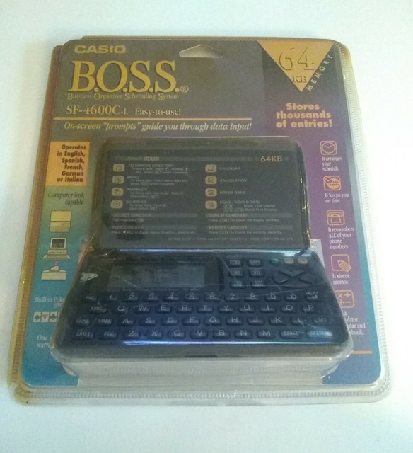 Casio Boss Sf-4600 64kb Pocket Computer Business Organizer Scheduling ...